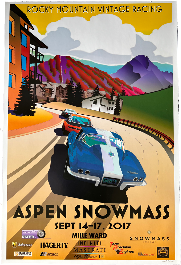 ASPEN SNOWMASS VINTAGE CAR RACE 2017 ORIGINAL POSTER - SVMotori ...
